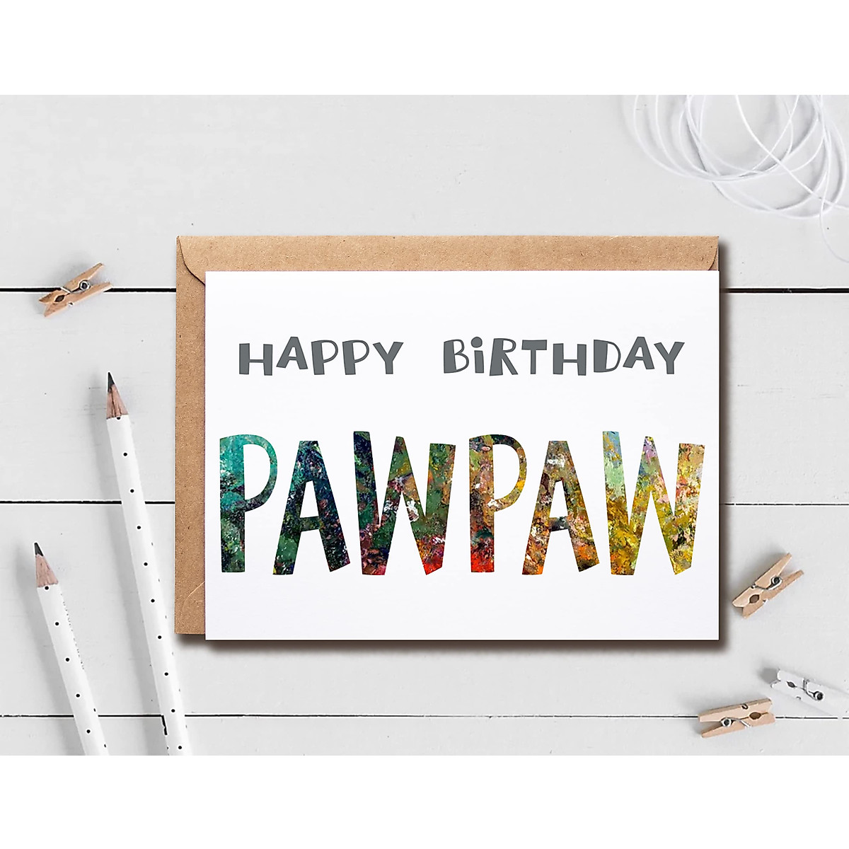 Happy Birthday Pawpaw - Pawpaw Birthday Card - Pawpaw Card - Card For Pawpaw Modern - Pawpaw Birthday Card - Card For Pawpaw