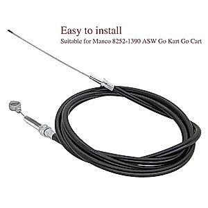 Throttle Cable 8252-1390 Universal Casing 63" Long Inner Wire 71" inch Long for Manco 8252-1390 ASW Go Kart Go Cart Gas Scoote 2Pcs