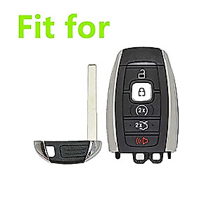 Smart Key Fob Case Protector with Key Chain for 2017-2021 Lincoln MKC, MKZ, MKX, Continental, 2018-2021 Lincoln Navigator, 2020-2021 Lincoln Nautilus (Note: Only for Push Button Start)