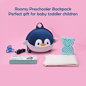 Toddler Backpack Leash for Baby,Child Backpack Harness,Cute Animal Backpack for Kid,Small Backpack Preschooler Leash(Penguin)