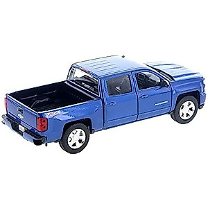 Motormax 2017 Chevrolet Silverado 1500 LT Z71 Crew Cab Pickup Truck 1/27 Scale Diecast Model Vehicle Blue