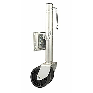 Mytee Products Swivel Trailer Tongue Jack with Dual Wheels, 2000 Lbs. Capacity | Heavy-Duty Trailer Jack with Rubber Wheel for RV, Boat, Utility & Marine Trailers