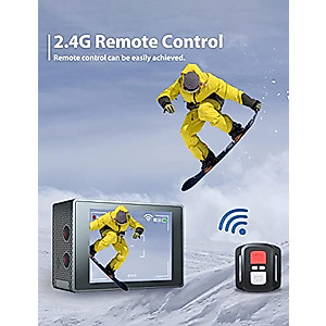 LeadEdge Action Camera 4K/30FPS 20MP EIS Anti-Shake External MIC WiFi 2.0 IPS HD Remote Control Diving 131ft Waterproof Helmet Underwater Cameras…
