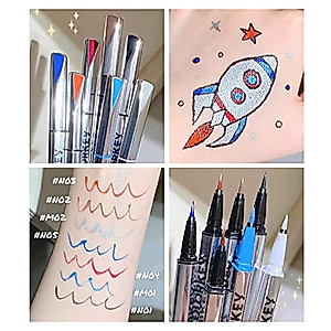 COLORKEY Floating Color 24 Hours Longwear Waterproof Liquid Eyeliner, Sweat Resistant, Waterproof and Smudgeproof Eye Liners Eyeliner Pencil (N02 Brown)