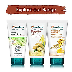 Himalaya Moisturizing Argan Oil Scrub to Soften Skin and Remove Dead Skin Cells, 5.07 Oz (150ml)