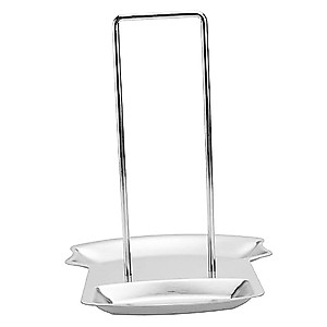 Alipis 1pc Stainless Steel Pot Lid Rack Sink Drying Rack Counter Hand Towel Holder Stand Pan Pot Drying Rack Stainless Steel Scoop Stainless Steel Ladle Stainless Steel Sink Spoon Holder