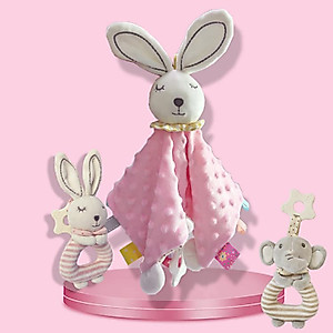 LovesMe - Adorable Lovey Security Blankets for Babies (Pink Mouse)