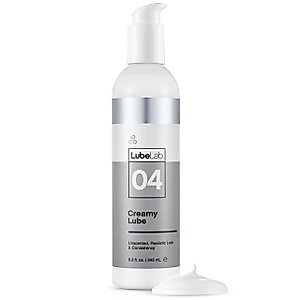 Water-Based Thick Creamy White Lube, Unscented 8.3 Fl. Oz Hypoallergenic Smooth Slippery Lubricant for Couples, Made in USA, Package May Vary