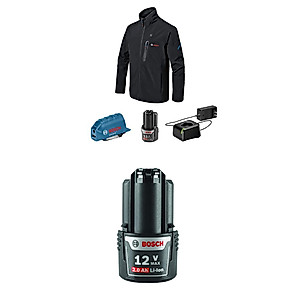 BOSCH GHJ12V-20SN12 12V Max Heated Jacket Kit & BAT414 High capacity Battery