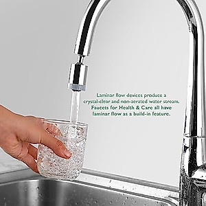 Swivel Kitchen Faucet Aerator, 3 Spray Models Faucet Sprayer Attachment, Faucet Nozzle 55/64-27UNS Famale Thread, Male Thread Adapter included, Faucet Aerator Chrome