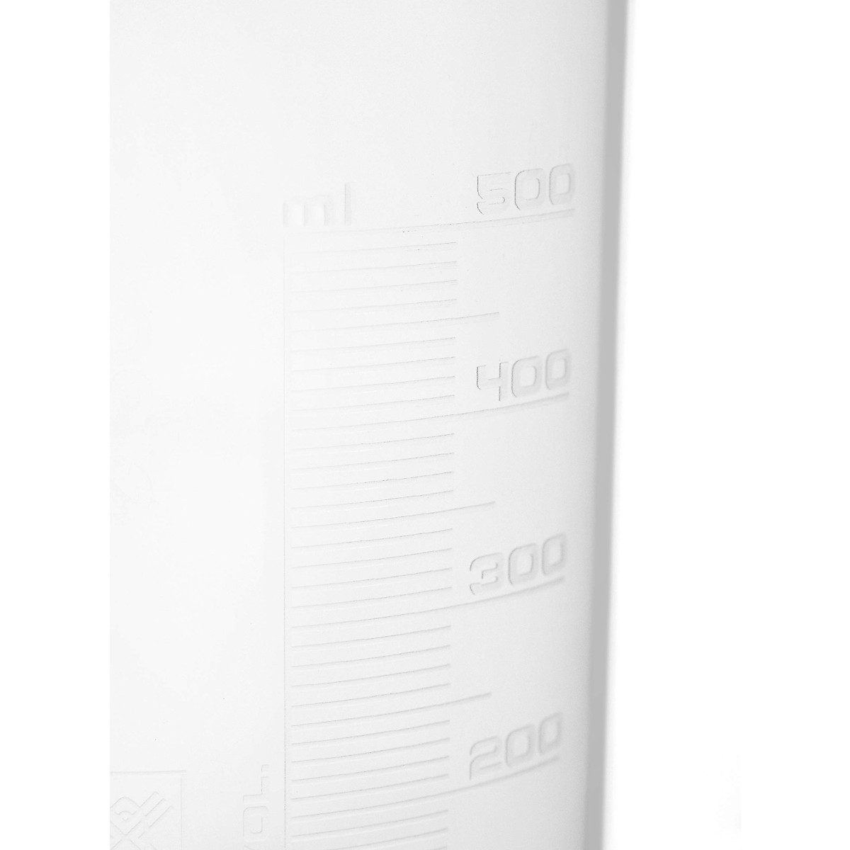 EISCO Plastic Beaker, 500ml - Polypropylene Plastic - Raised Graduations, Tapered Spout - Euro Design