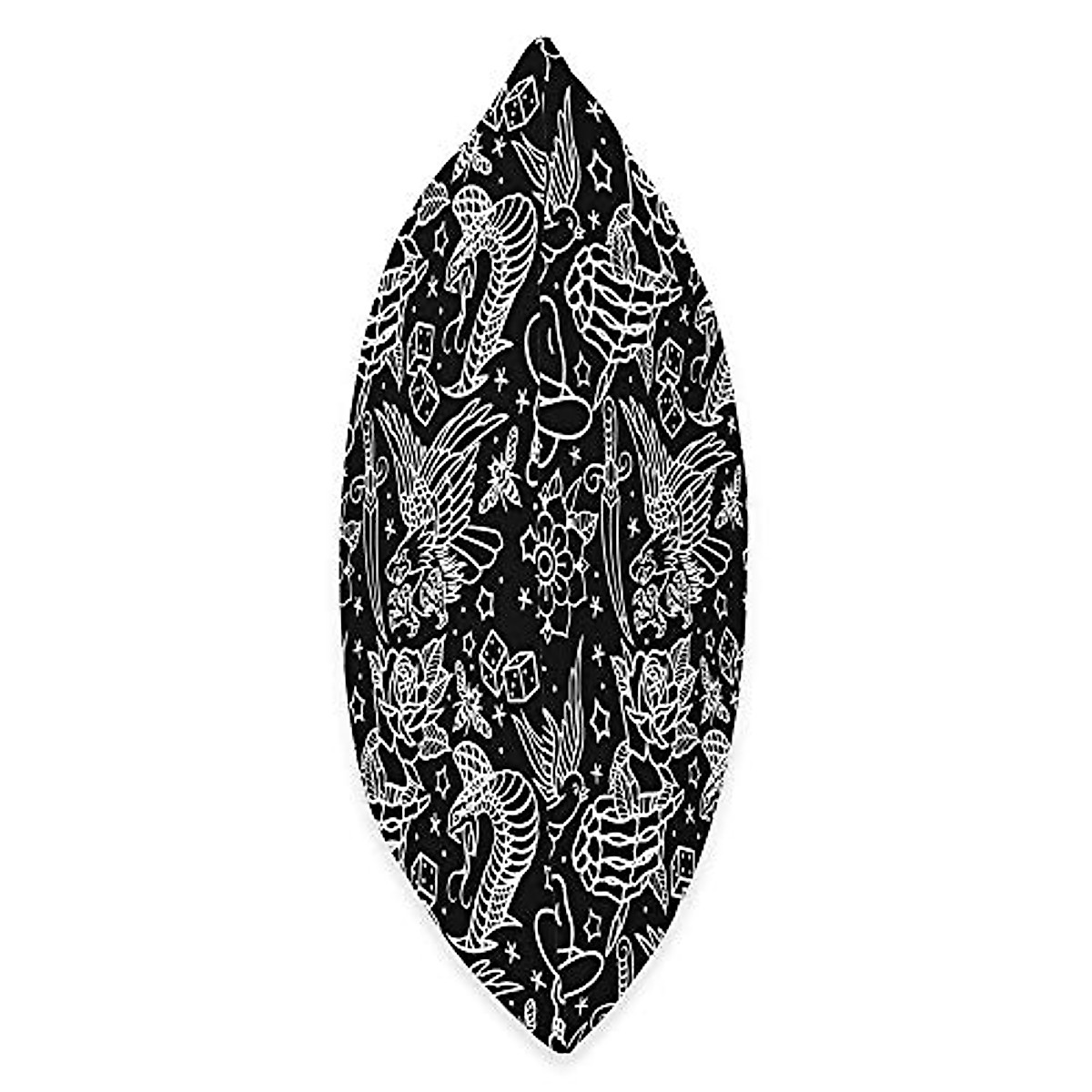 Seven Relics American Traditional Tattoo Art Pattern Throw Pillow, 18x18, Multicolor