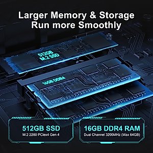 Intel NUC 11 NUC11PAHi5 16GB DDR4 RAM,512GB SSD,Win 11 Pro Mini PC,Core i5-1135G7 CPU 8M Cache, up to 4.20 GHz Mini Desktop Computers, Thunderbolt 3/Support 8K/WiFi 6/4K Quad Display/Bluetooth 5