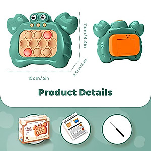 Quick Push Game Pop Game It Fidget Toys Light up Pattern Popping Game Puzzle Game Machine Anti-Anxiety Autism Sensory Toy for Children Adults