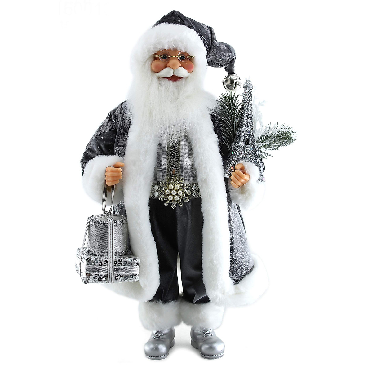 Windy Hill Collection Avant-Garde Parisian Eiffel Tower 16" Inch Santa Claus Standing Figurine Figure Decoration 160013