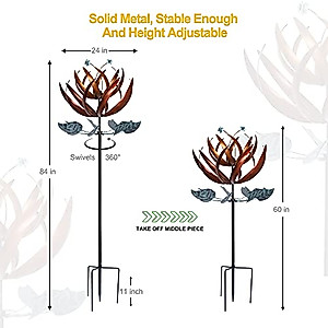 LimeHill Wind Spinner for Yard and Garden for Women Large Metal Windspinners for Outdoor Decorations (24 X 84 Inches)