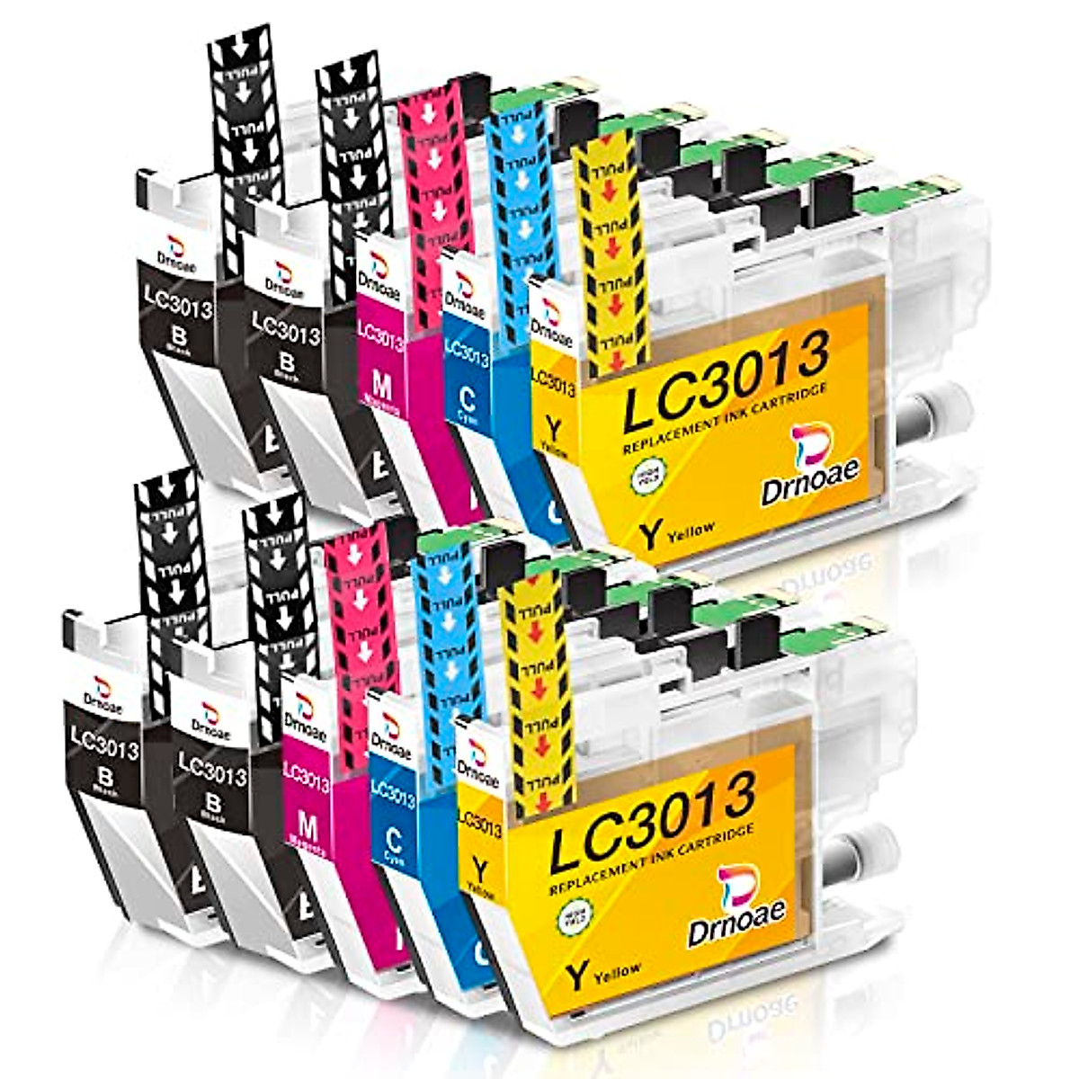 Drnoae LC3013 Ink Cartridges BK/C/M/Y, Compatible with Brother MFC-J895DW MFC-J497DW MFC-J491DW MFC-J690DW Ink Cartridges, 10 Pack