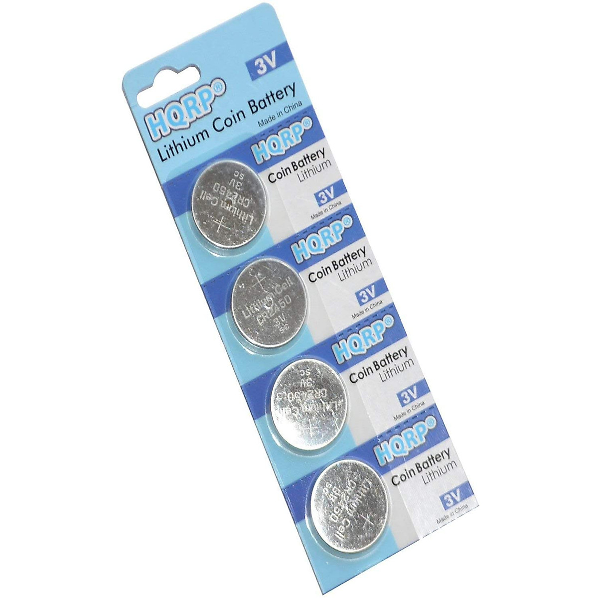 HQRP 4-Pack Lithium Battery Compatible with Ford Fusion 2017 2018 2019 17 18 19 HS7T-15K601-BC Key Fob