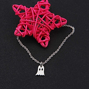 BNQL Tiny Cute Ghost Necklace Halloween Funny Jewelry