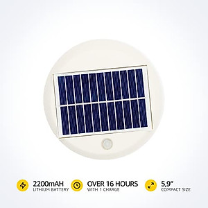 Deneve - Dot Solar Flag Pole Light - for 6ft Wall Mounted Spinning Pole - Flag Pole Light Solar Powered to Show Respect & Patriotism - RV Flag Pole LED Light…