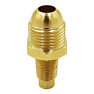 MENSI Gas Orifice Jets Connector Brass Hose Fitting 3/8" Flare x 1/8" MNPT Propane Nozzle for Freestanding Casting Cooking Stove Grill, Turkey Pot Cooker Set of 2