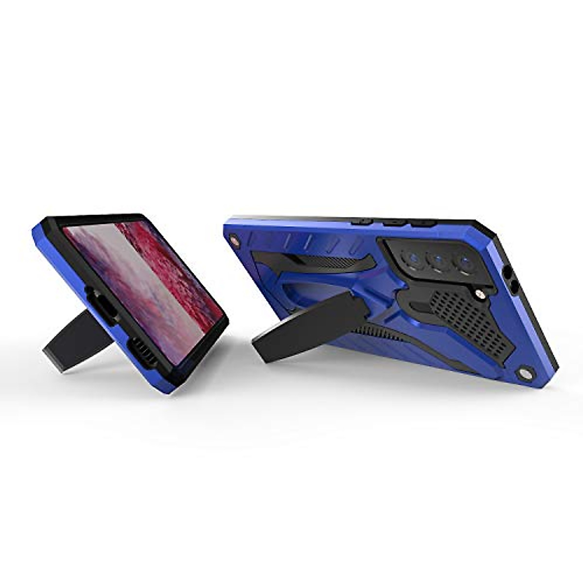 Kitoo Designed for Samsung Galaxy S21 Case with Kickstand 5G, Military Grade 12ft. Drop Tested - Blue