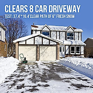 Litheli 2x20V Cordless Snow Blower,20 Inch Battery Powered Snow Thrower with Brushless Motor Electric Snow Remove Machine, 2 x4.0 Ah Batteries & Charger