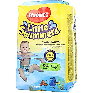 Huggies Little Swimmers Disposable Swim Diapers, Small, 12-Count - Pink/Blue