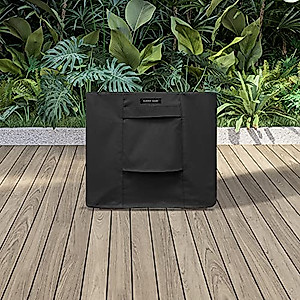 KHOMO GEAR Heavy Duty Outdoor Furniture Cover - Waterproof Square & Rectangular Covers with Air Vents - UV Resistant Polyester Patio Garden Cover - for Ottoman, Tables, Coffee Side Tables and Others