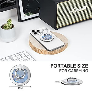 Delidigi Compatible with MagSafe Ring Holder Grip, Magnetic Phone Ring Stand, Adjustable Finger Ring Grip Kickstand for iPhone 14 13 12 Series Removable Wireless Charging