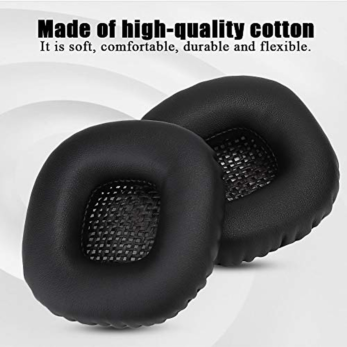 2Pcs Foam Earpads Soft Replacement Ear Pads Cushion Cotton Headset Earpads Suitable for Marshall Major Headphone Black