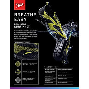 Speedo Unisex-Youth Water Shoe Surf Knit Kids baby-boys,Navy/Blue,1 Little Kid