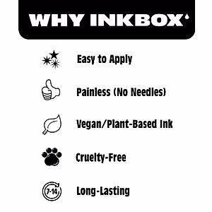 Inkbox Temporary Tattoos, Semi-Permanent Tattoo, One Premium Easy Long Lasting, Water-Resistant Temp Tattoo with For Now Ink - Lasts 1-2 Weeks, Stego, 1 x 1 in