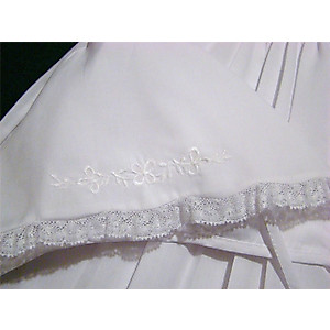 Feltman Brothers Girls Christening Gown White Batiste Lace with Bonnet 9/12m