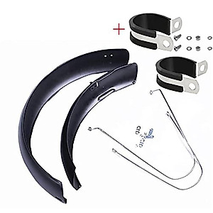 ZEWEZ Bike Fender, Bicycle Fender 20inch Bicycle Mudguard E-Bike Electric 20x4.0 tire Folding Bike Fender Iron Sturdy Durable Mud Guard Suit (Color : 1 Suit with Caliper)