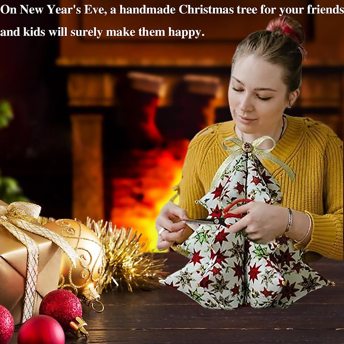 3 Pcs Fabric Christmas Tree Sewing Template,8/12/15 inch Christmas Tree Sewing Pattern Template Quilting Template,Handmade Christmas Tree Quilting Set Pattern Template,DIY Xmas Decor