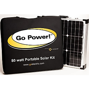 Go Power! GP-PSK-90 90W Portable Folding Solar Kit,Black