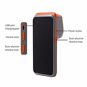 SUNFECILI POS Receipt Printer 6.2in Touchscreen BT NFC Handheld Thermal Printer Portable Receipt Printer for Restaurants Retail Stores