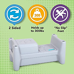 Simplay3 Sibling Step Stool, Lightweight and Non-Slip Step Stool for Kids, Multi-Level Height (Gray)