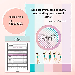 GymnasticsHQ Gymnastic Mindset & Meet Journal: Gymnastics Scorebook for Girls - Ultimate Book to Set Goals & Track Up to Meets, Improve Gymnastic Performance