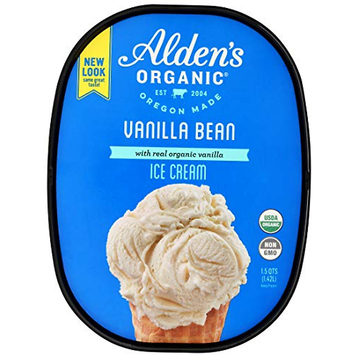 Alden's, Organic Vanilla Bean Ice Cream, 48 oz (Frozen)