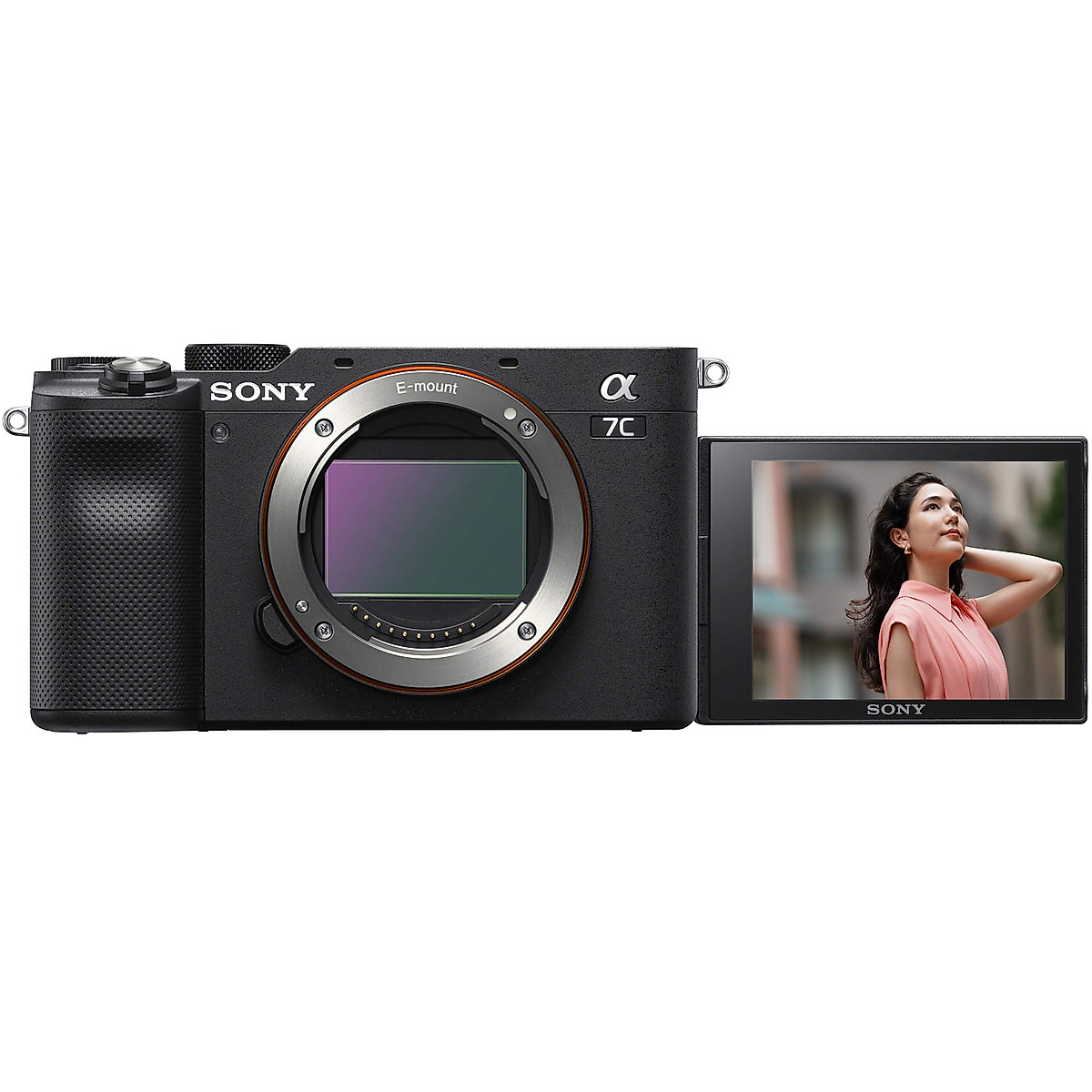 Sony a7C Mirrorless Full Frame Camera Body with Sony FE 50mm F1.8 Full-Frame Lens SEL50F18F Black ILCE7C/B Bundle with Deco Gear Photography Backpack Case, Software and Accessories