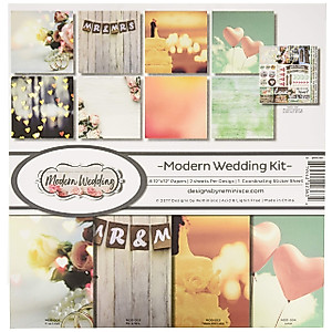 Reminisce Modern Wedding Scrapbook Collection Kit, Multicolor