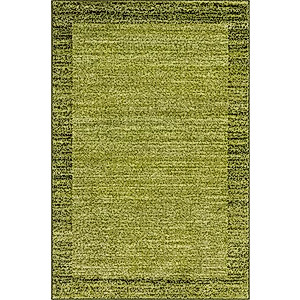 Rugs.com Angelica Collection Rug – 4' x 6' Light Green Medium Rug Perfect for Entryways, Kitchens, Breakfast Nooks, Accent Pieces