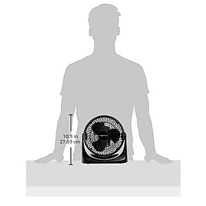 Amazon Basics 3 Speed Small Room Air Circulator Fan, 7-Inch Blade, Black