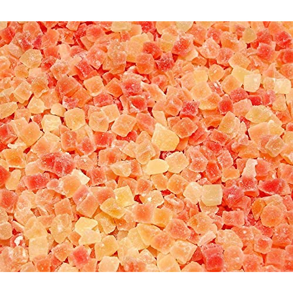Dried Diced Papaya, Low Sugar No Sulfur (Unsulfured Natural Dices, no SO2) (0.5 lbs)