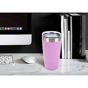 100 North, Polar Camel, United States National Parks, Bright Purple 20 Ounce, Stainless Steel, Vacuum Insulated Travel Tumbler Mug With Clear Lid, Glacier Montana
