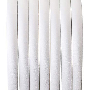 Suyegirl 20 PCS 1 CM White Plain Satin Headbands Fabric Hard Head Bands Solid Color White Hoop DIY Craft Hairbands Hair Pieces for Women Girls