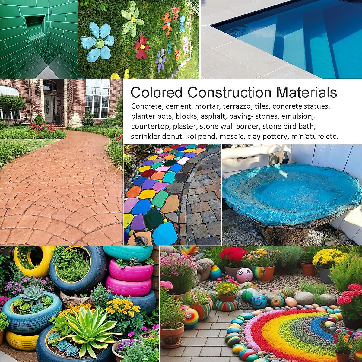 Huixiang 0.44lb 7oz Concrete Cement Pigment-blue Iron Oxide Powder, Concrete Cement Dye Pigment for Brick, Tile, Clay, Lime, Mortar, Grout, Plaster, Paint, Bath Bombs Coloring Powder(Blue,0.44lb)