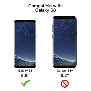 JETech Shockproof Case for Samsung Galaxy S8, Dual Layer Protective Phone Cover with Shock-Absorption (Black)